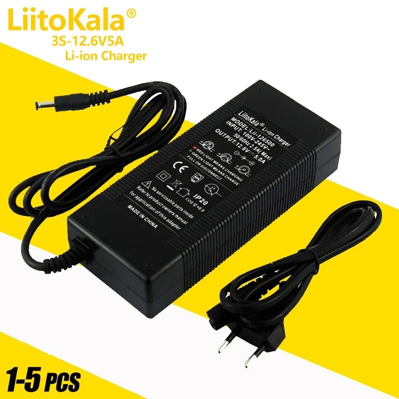 LiitoKala 12.6В 5A, литиевый аккумулятор, 1pcs