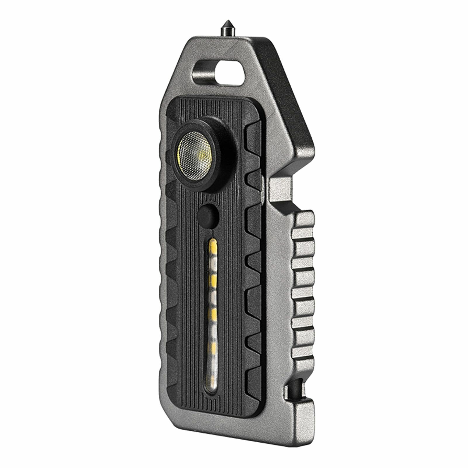 Водонепроницаемый брелок-фонарик, многофункциональный свисток, разбиватель окон с перезаряжаемой батареей