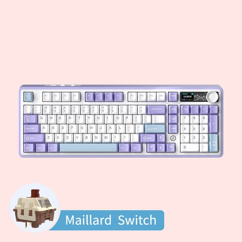 Беспроводная игровая клавиатура Ajazz AK980 с уплотнением, 98 клавиш, компактная TKL BT5.0/2,4 ГГц/USB-C с 5-слойной прокладкой,