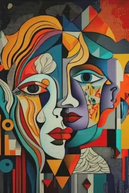 Алмазная картина "стиль Пикассо" алмазная огранка 40х50 см,40X50CM, белый