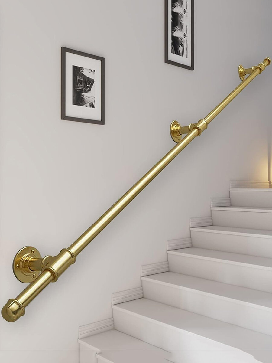 Пристенный поручень, перила для лестницы из кованого железа, для наружного, коридоров Золотой