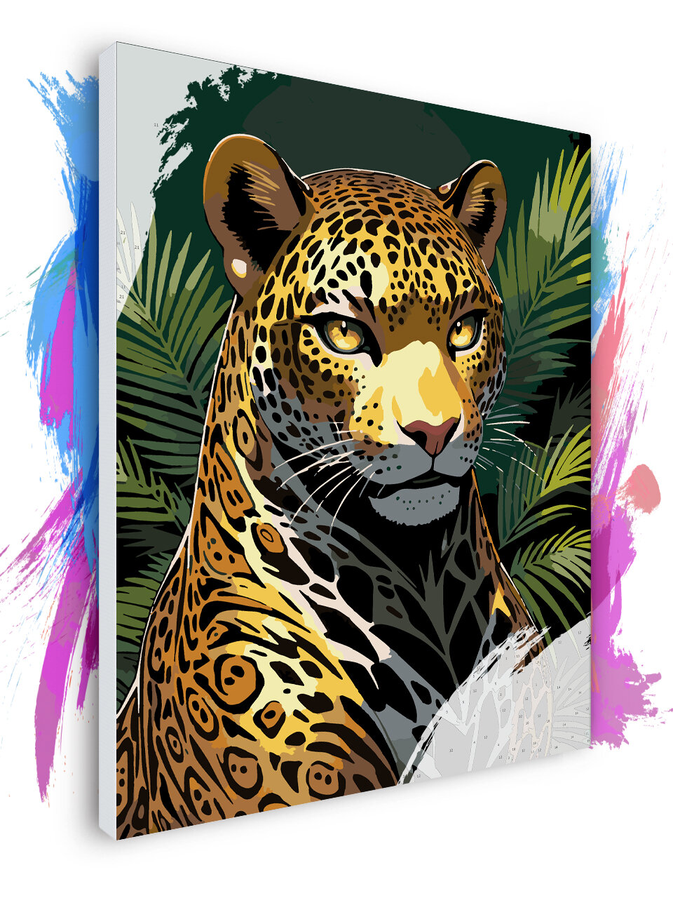 Картина по номерам на холсте Гордый Ягуар, 30 х 40 см