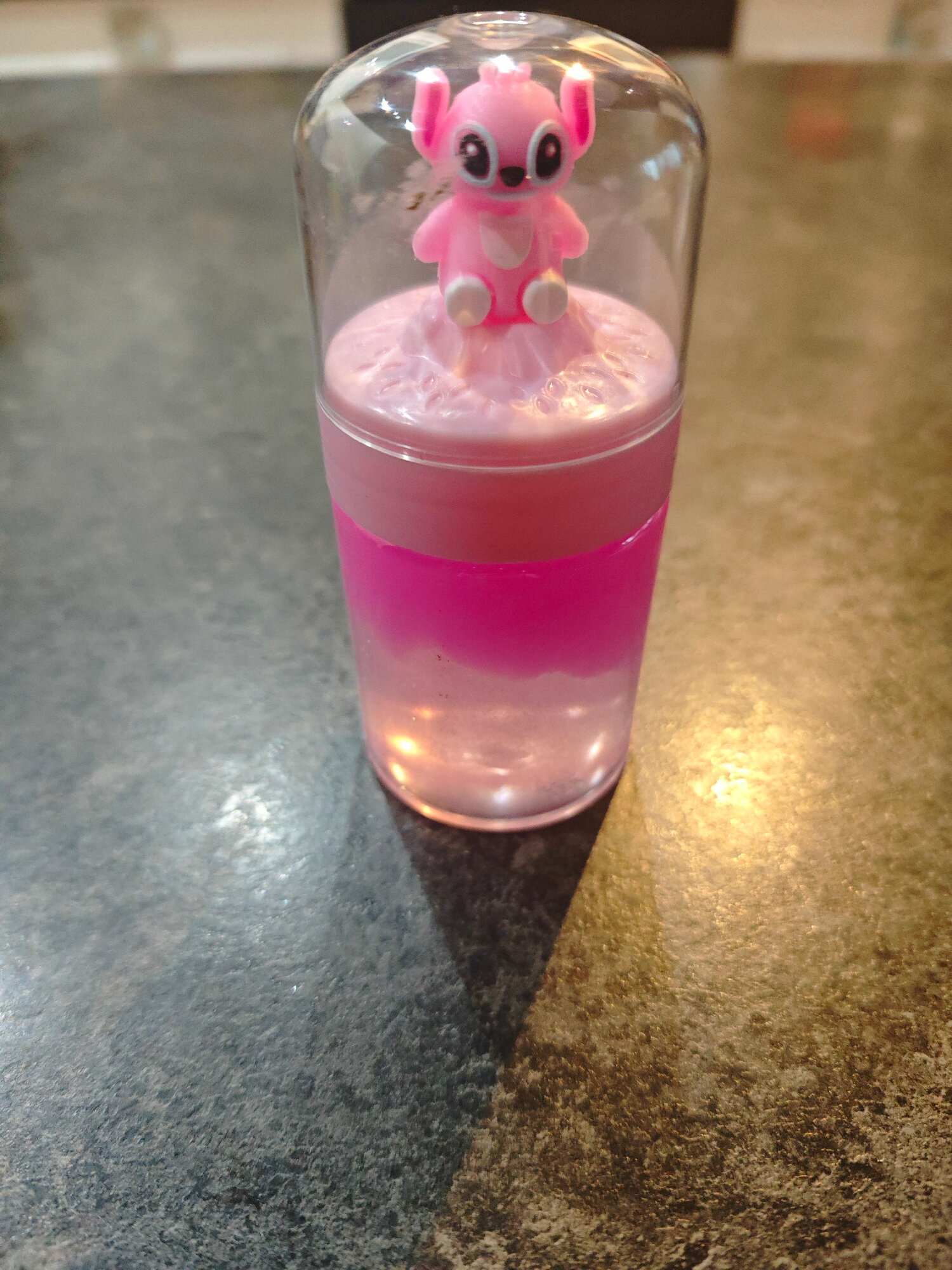 Слайм блестящий, розовый, 2-цветный