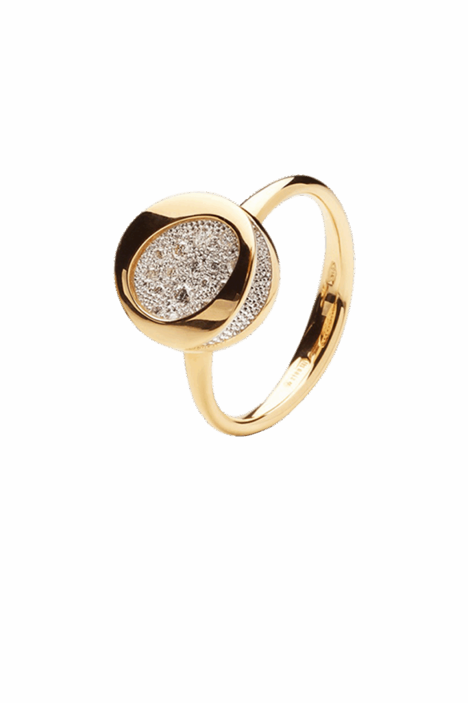 Кольцо, желтое золото, 750 проба, бриллиант