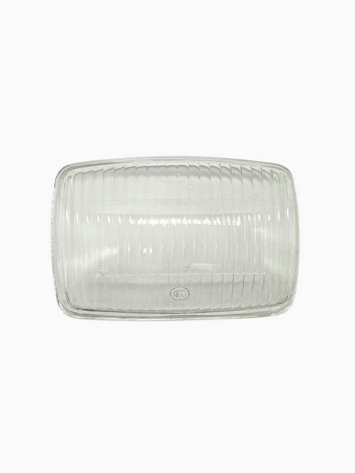 Рассеиватель фары на мопед Альфа, Дельта (стеклянный, квадратный)