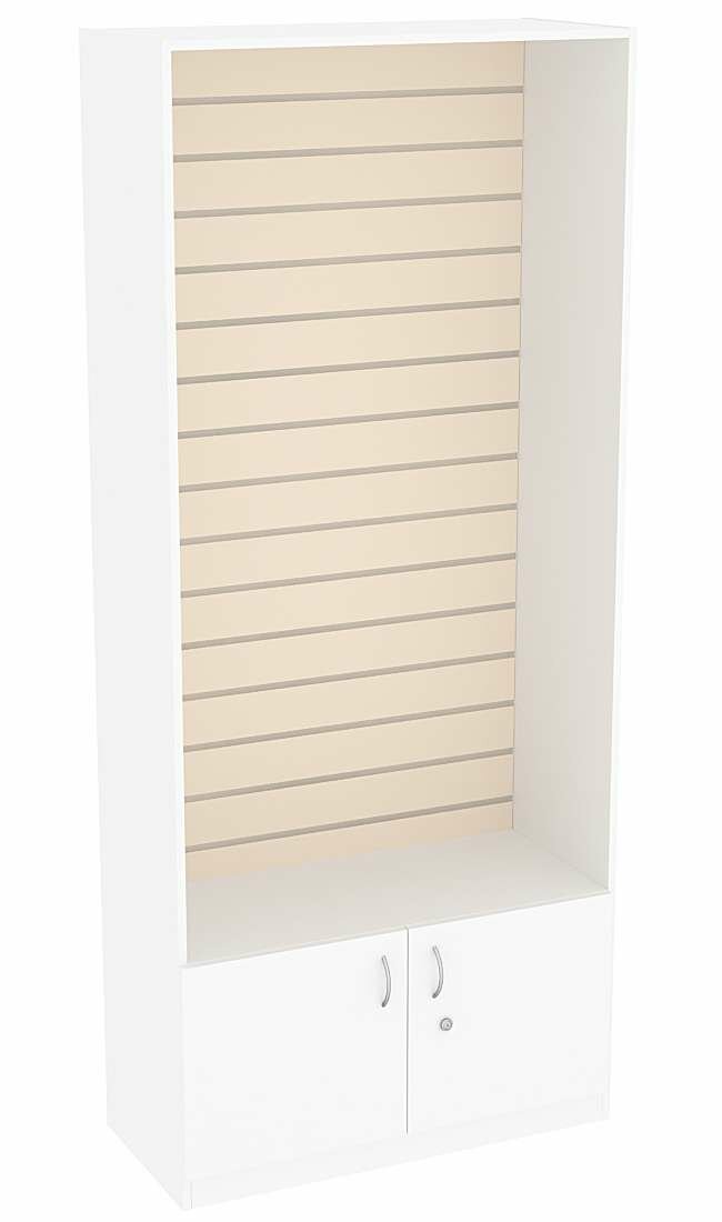 Витрина прямоугольная сэсп с экономпанелью №1-400 (открытая), Белый