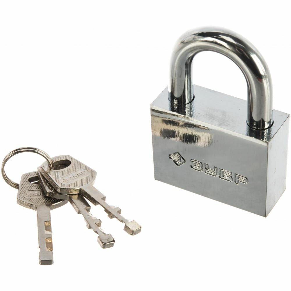 Зубр 50 мм, закаленная дужка, стальной корпус, навесной замок 3710-50