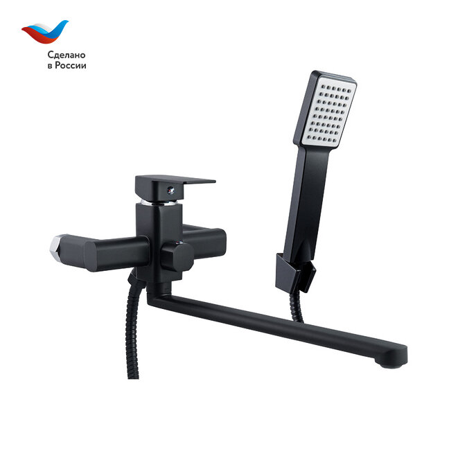 Смеситель для ванны Славен СЛ-ОД-Н3Ч, универсальный, одноручный, черный