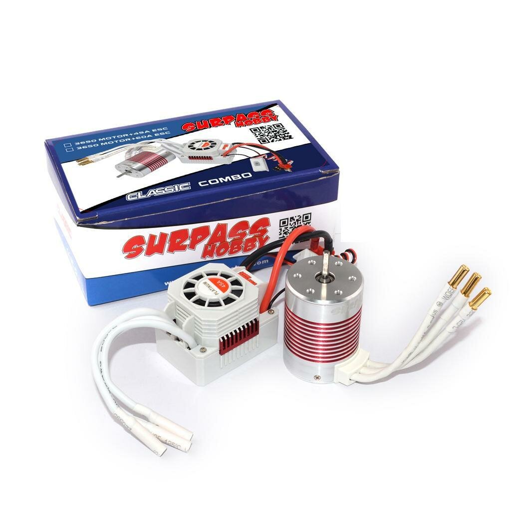 SURPASS HOBBY Platinum Set 3650 2300KV/3100KV/3500KV бесщеточный двигатель с 45A ESC водонепроницаемый для 1/10 RC Car Truck