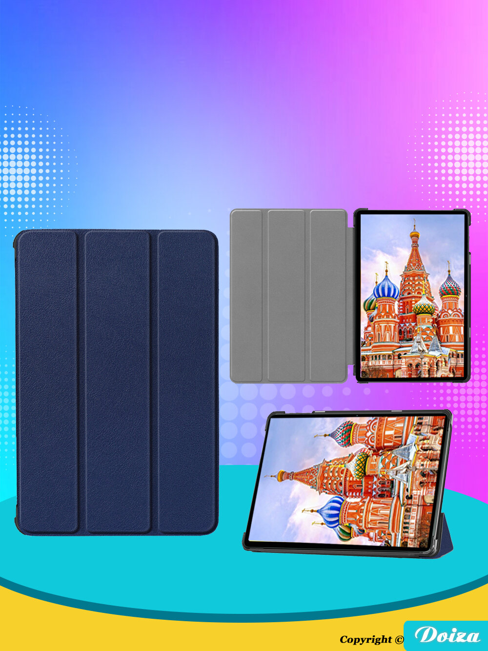 Doiza Планшетный Чехол для Teclast T50 Plus 2025/Противоударный Чехол-книжка для планшета Teclast T50 Plus 2025, магните, Искусственная кожа