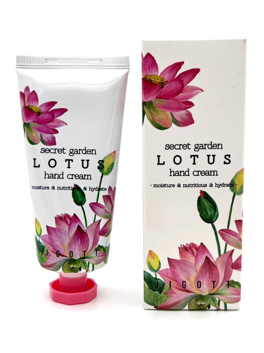 Jigott Крем для рук с экстрактом Лотоса Secret Garden Lotus Hand Cream, 100 мл