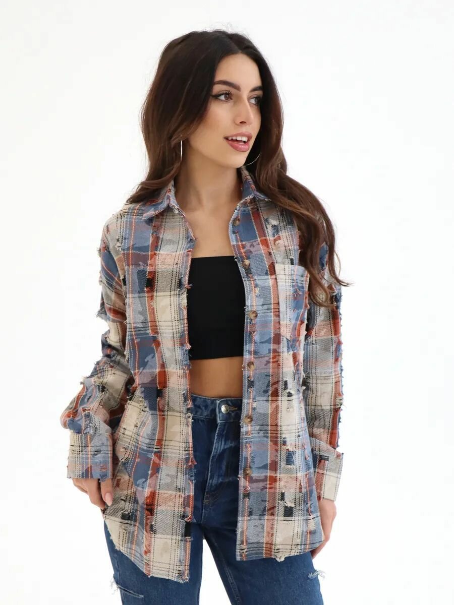 Рубашка Рубашка в клетку оверсайз