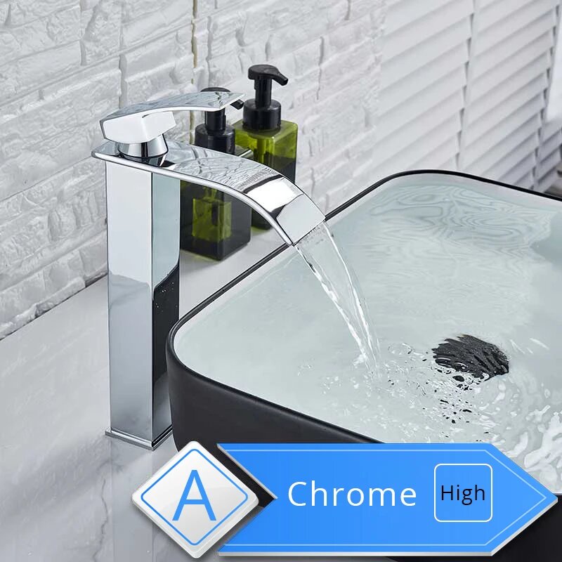 Смеситель для раковины Rozin, керамический, хромированный tall Faucet MMW