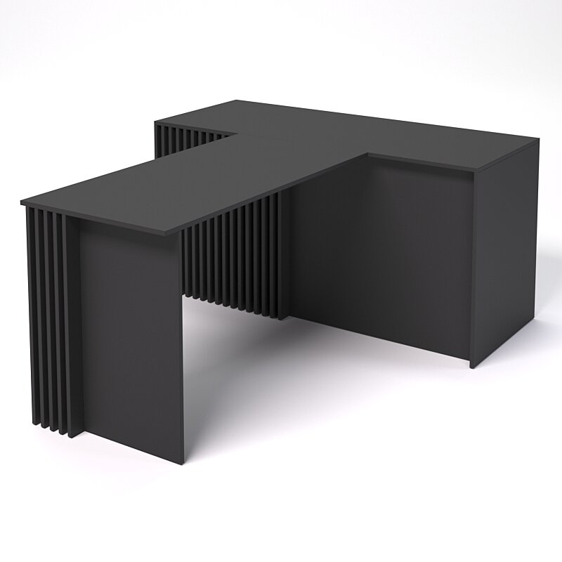 Стол руководителя №7 с приставкой брифингом, Черный. Производитель товара - компания Westcom.