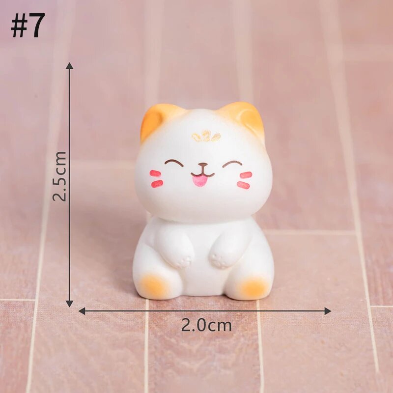 Миниатюрная фигурка кошки из полимера, Цвет: S7