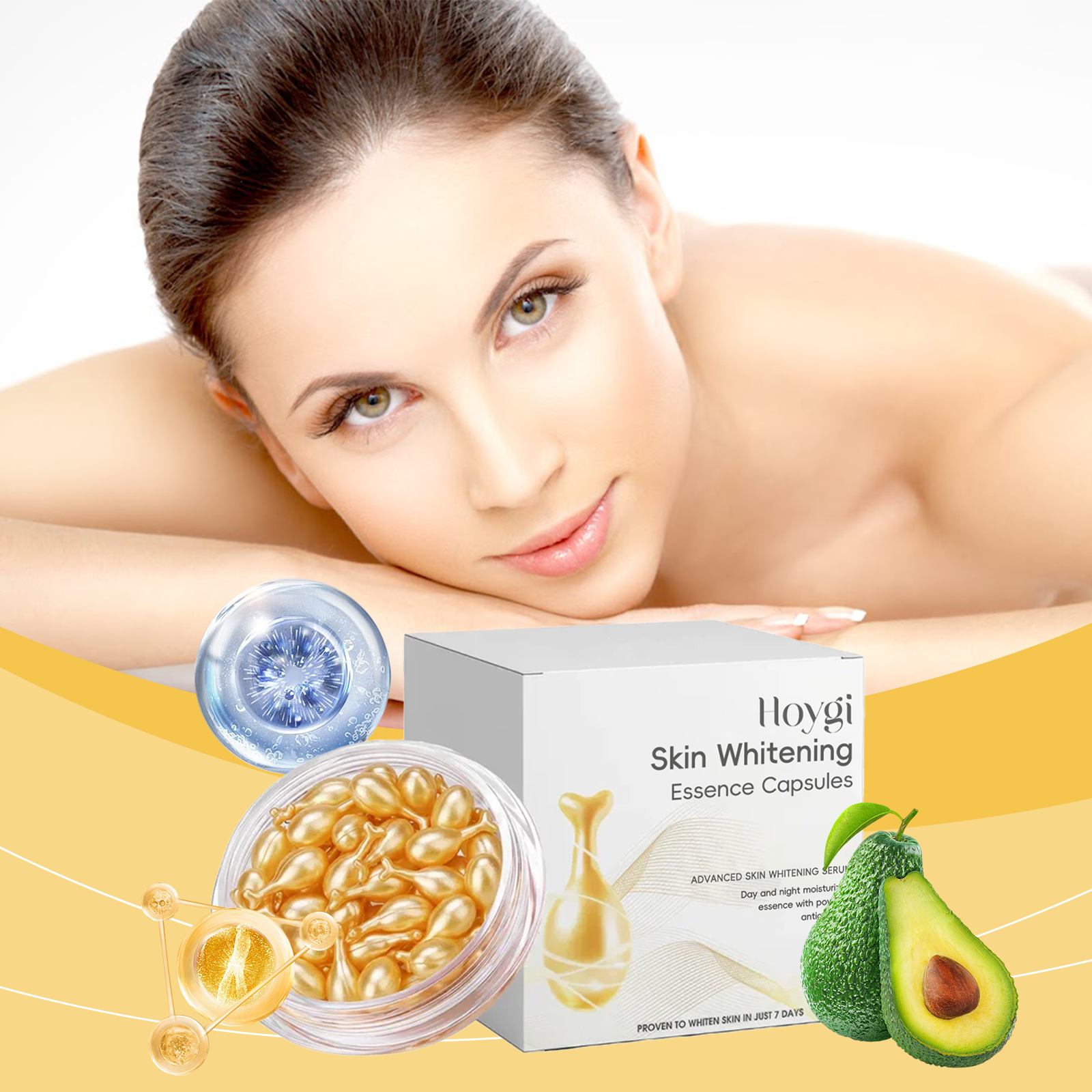 Капсулы для осветления кожи подмышек, коленей, локтей и естественного осветления