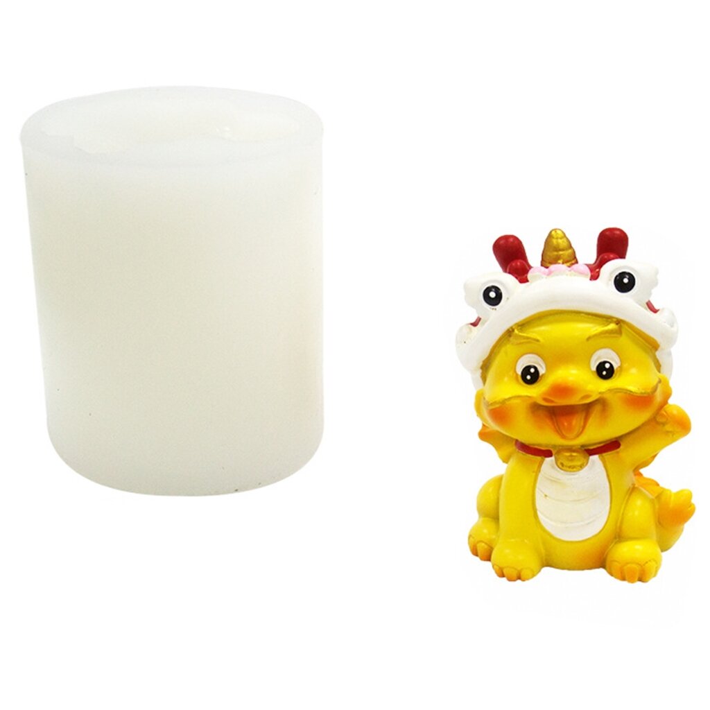 Новогодний Год Дракона Национальный Прилив Зодиакальный Дракон diy Шоколадная Форма Силиконовая Форма-Lion Lion Dragon