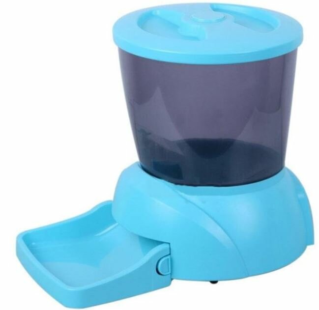 Feedex Автокормушка на 2 кг корма для кошек и мелких пород собак голубая PF7B