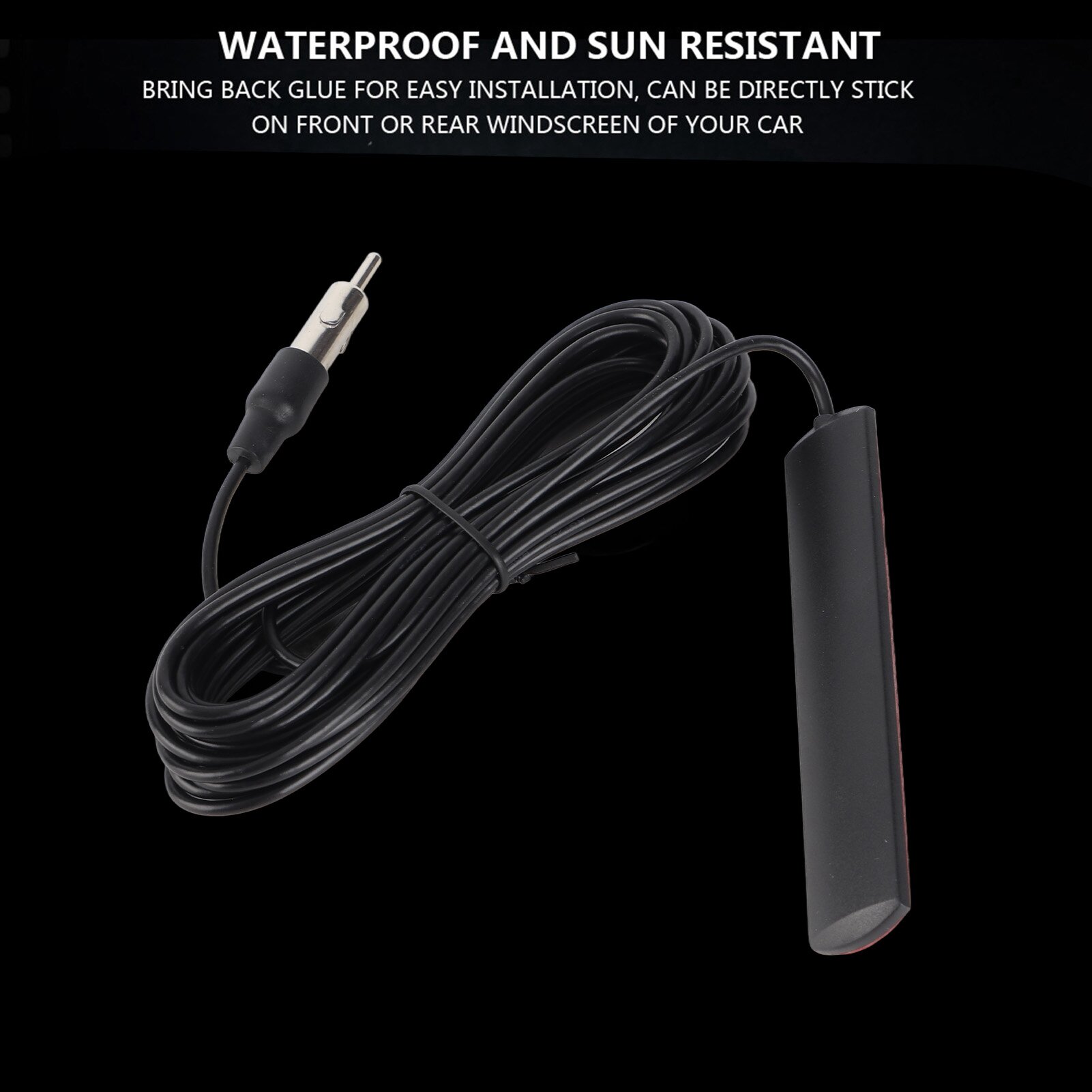 ANT 309 Универсальная автомобильная антенна FM-радио с креплением на лобовое стекло, кабель 5 м