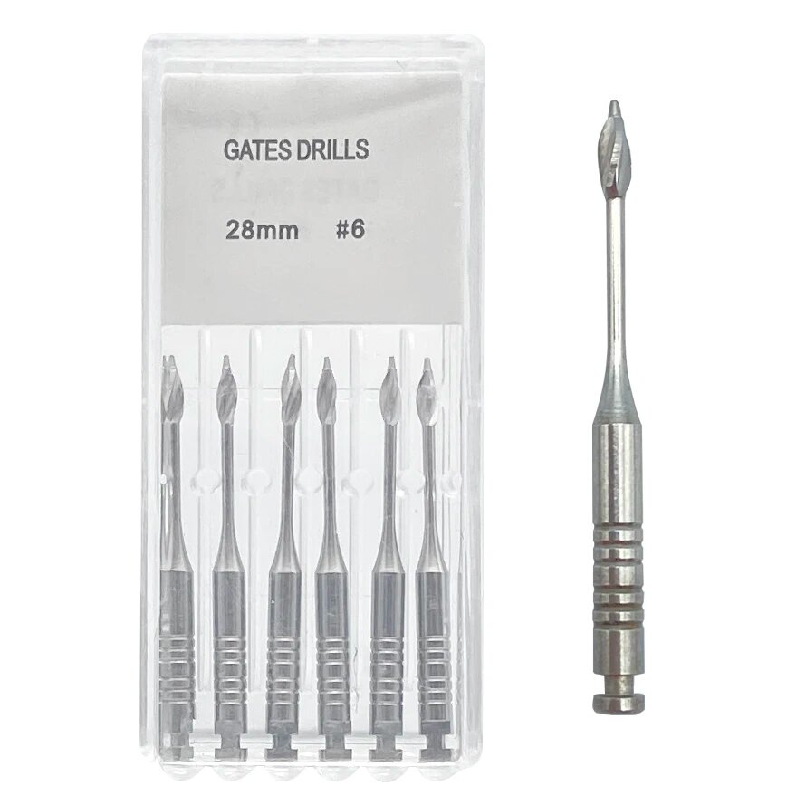 WELL CK Эндодонтические файлы из нержавеющей стали #1-6 Gate Drill 28mm 6