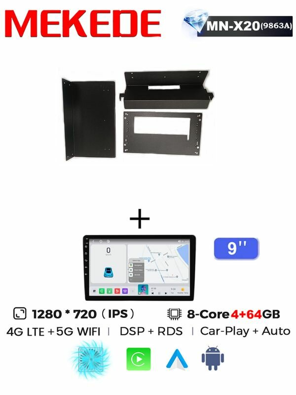 Магнитола 9" Mekede MN X20 Pro 4/64 Gb LADA Granta Sport 2011-2018 (A) carplay