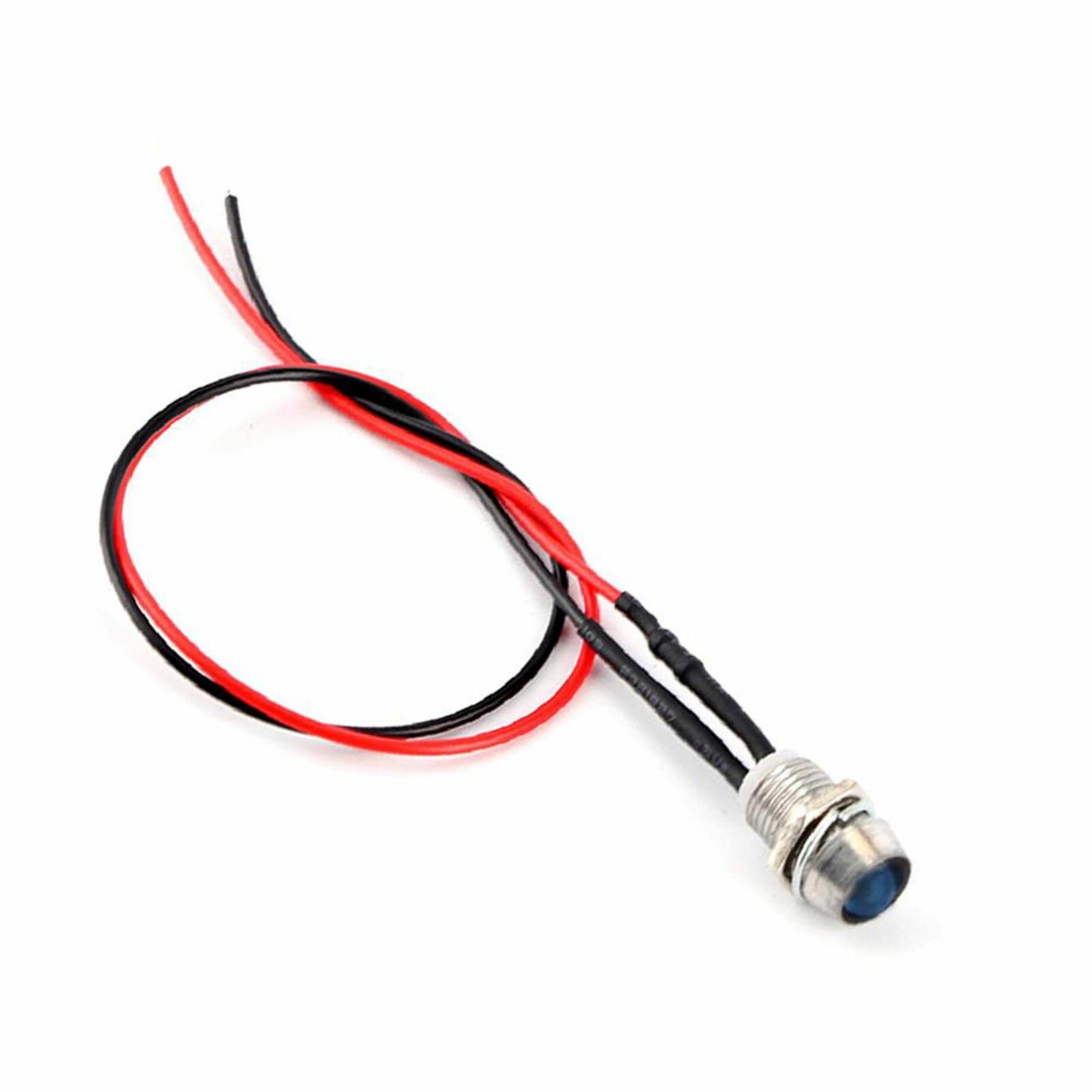 4 шт. светодиодная контрольная лампа для приборной панели, 12V, 8 мм, синяя