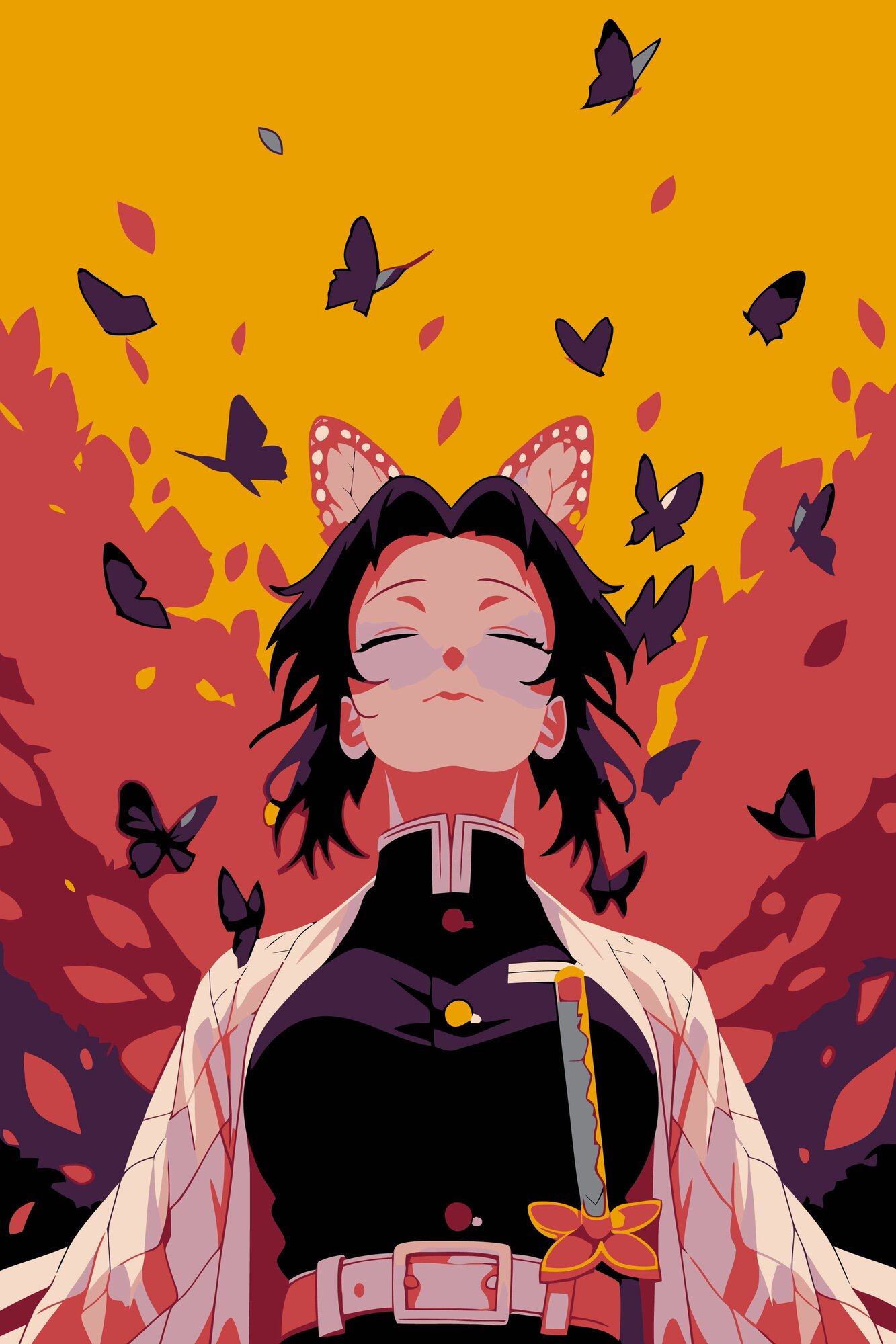 Детская картина по номерам E3086 "Аниме Рассекающий Демонов - Шинобу Кочо" 20x30