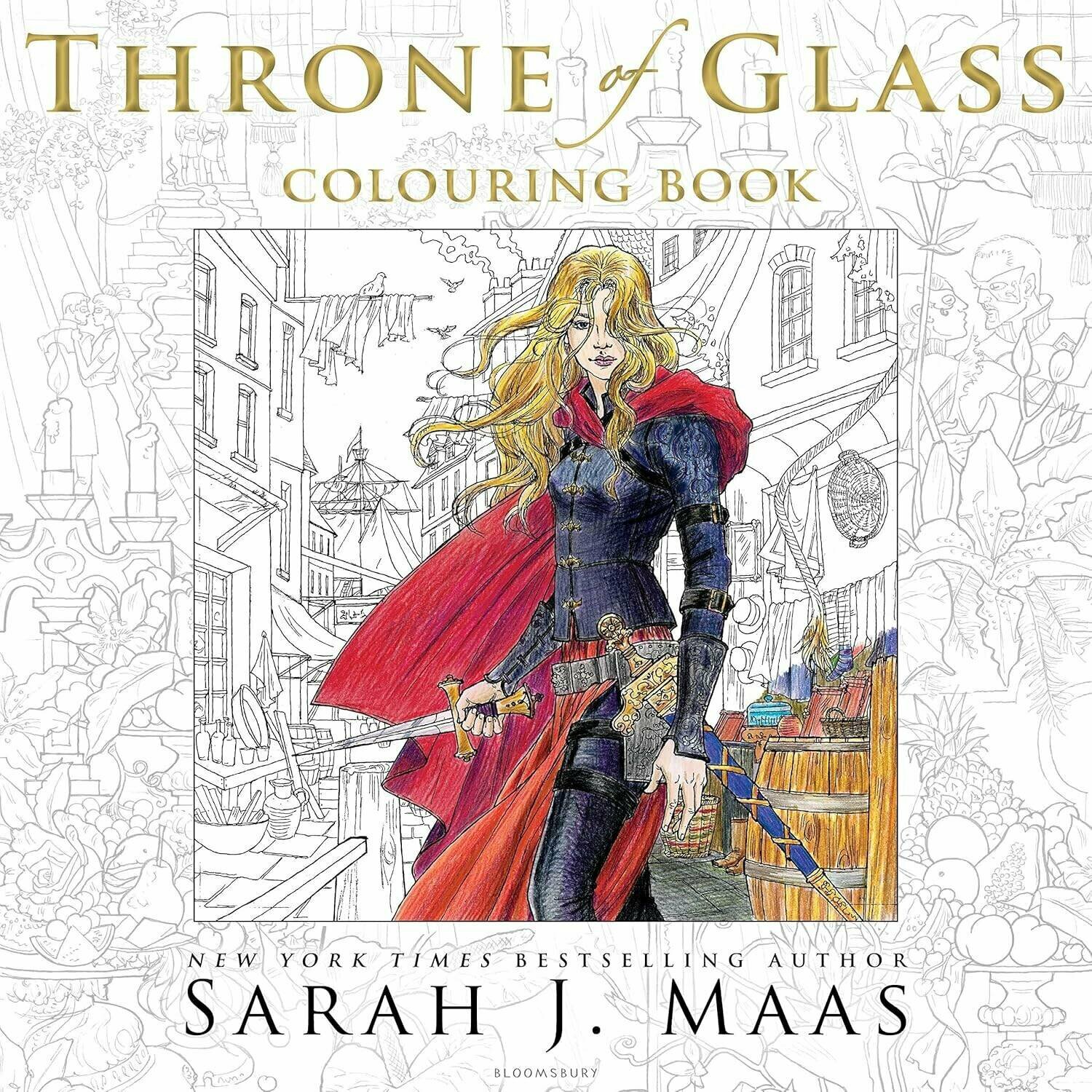Sarah Maas. The Throne of Glass Colouring Book (Sarah Maas) Стеклянный трон Раскраска (Сара Маас) /Книги на английском языке