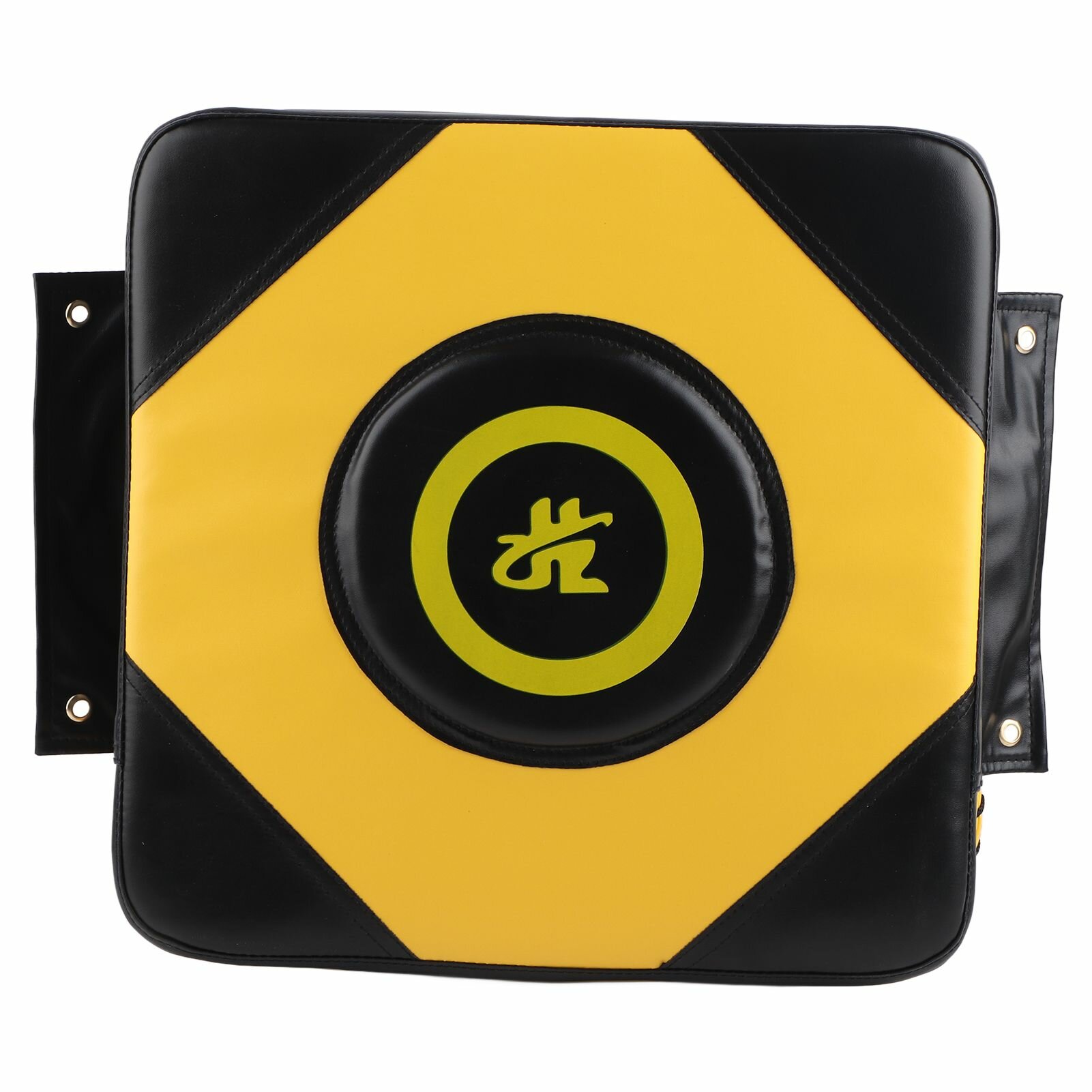 Настенная подушка для бокса, крепление без сверления, черно-желтая