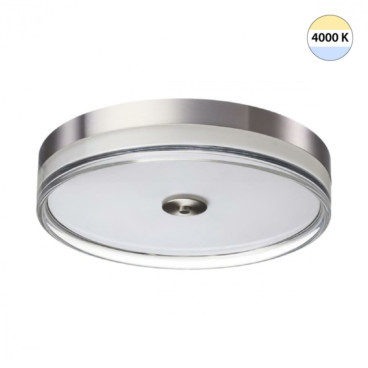 SONEX 7727/76L MITRA LED SN 541 Светильник металл/акрил/никель/прозрачный LED 76Вт 4000K D400 IP20 ETERNA