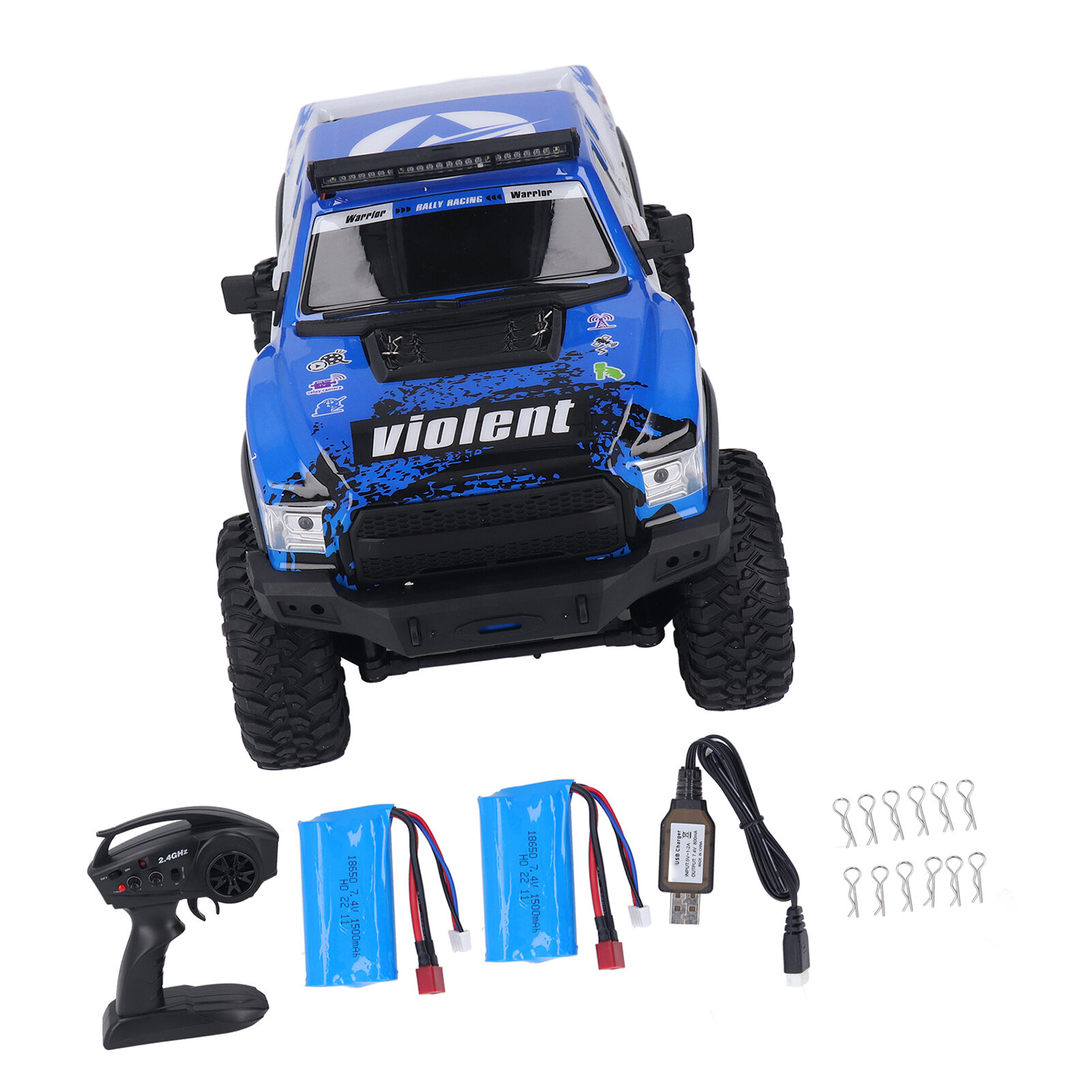 RC Crawler масштаб 1/10 2.4ГГц 4WD с LED-освещением 1500mAh 15км/ч для детей и взрослых ZP1010