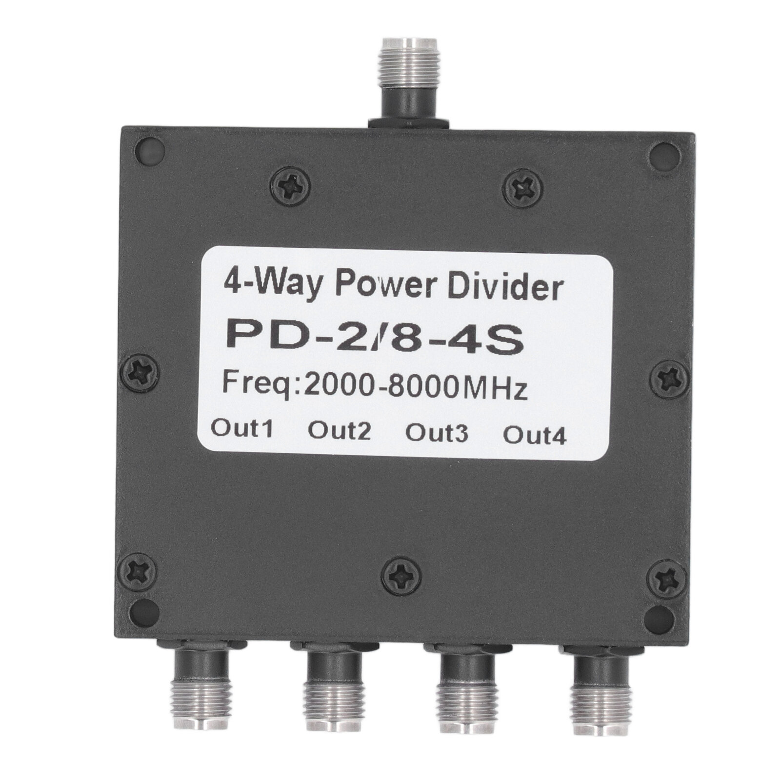 Микрополосковый разветвитель/сумматор питания SMA 2–8 ГГц, нержавеющая сталь, 4-канальный разделитель
