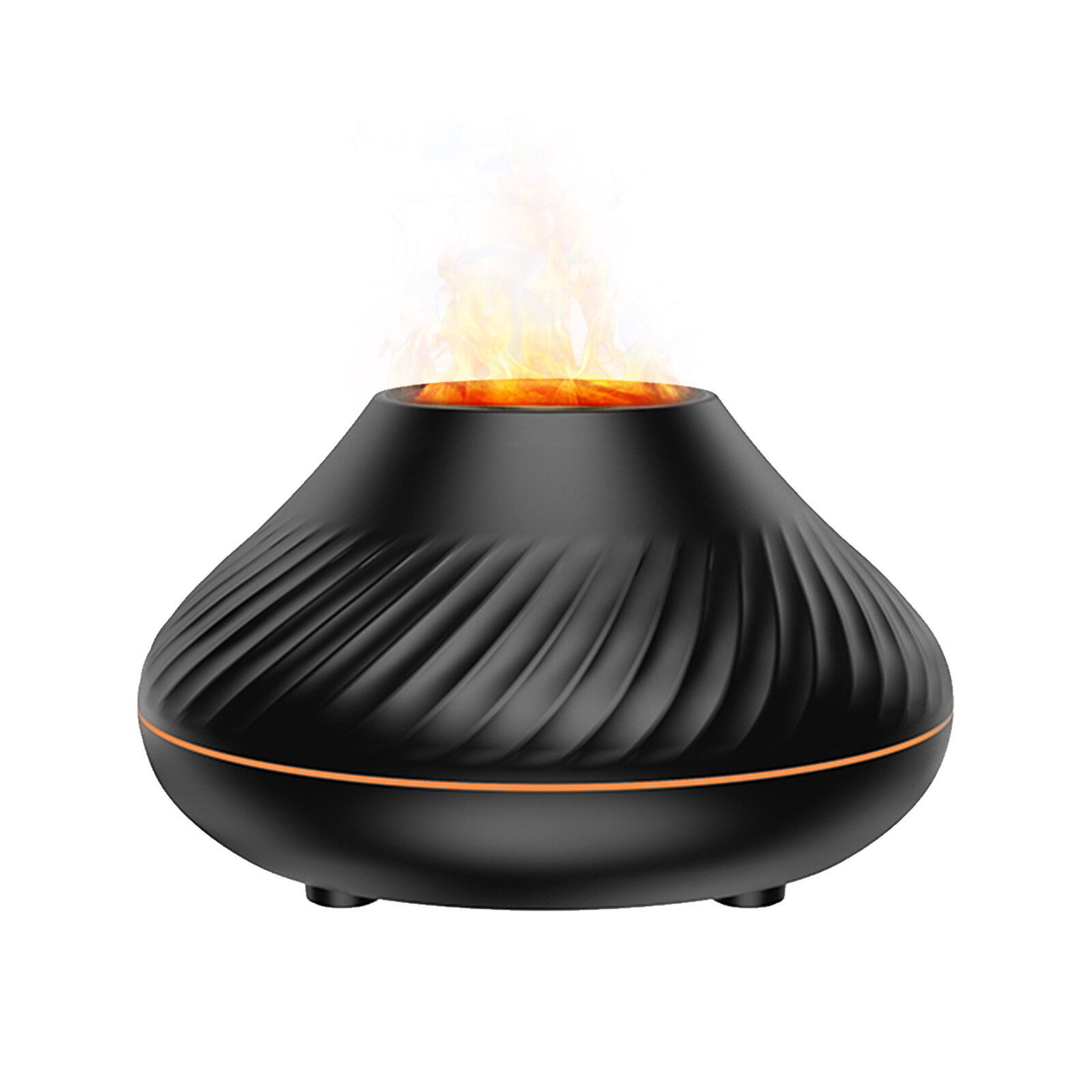 Увлажнитель воздуха Flame Mist с аромадиффузором, диффузором для эфирных масел, 7-цветной ночной подсветкой, бесшумным автоматическим отключением, USB-подключением, подходит для дома, офиса, спальни.