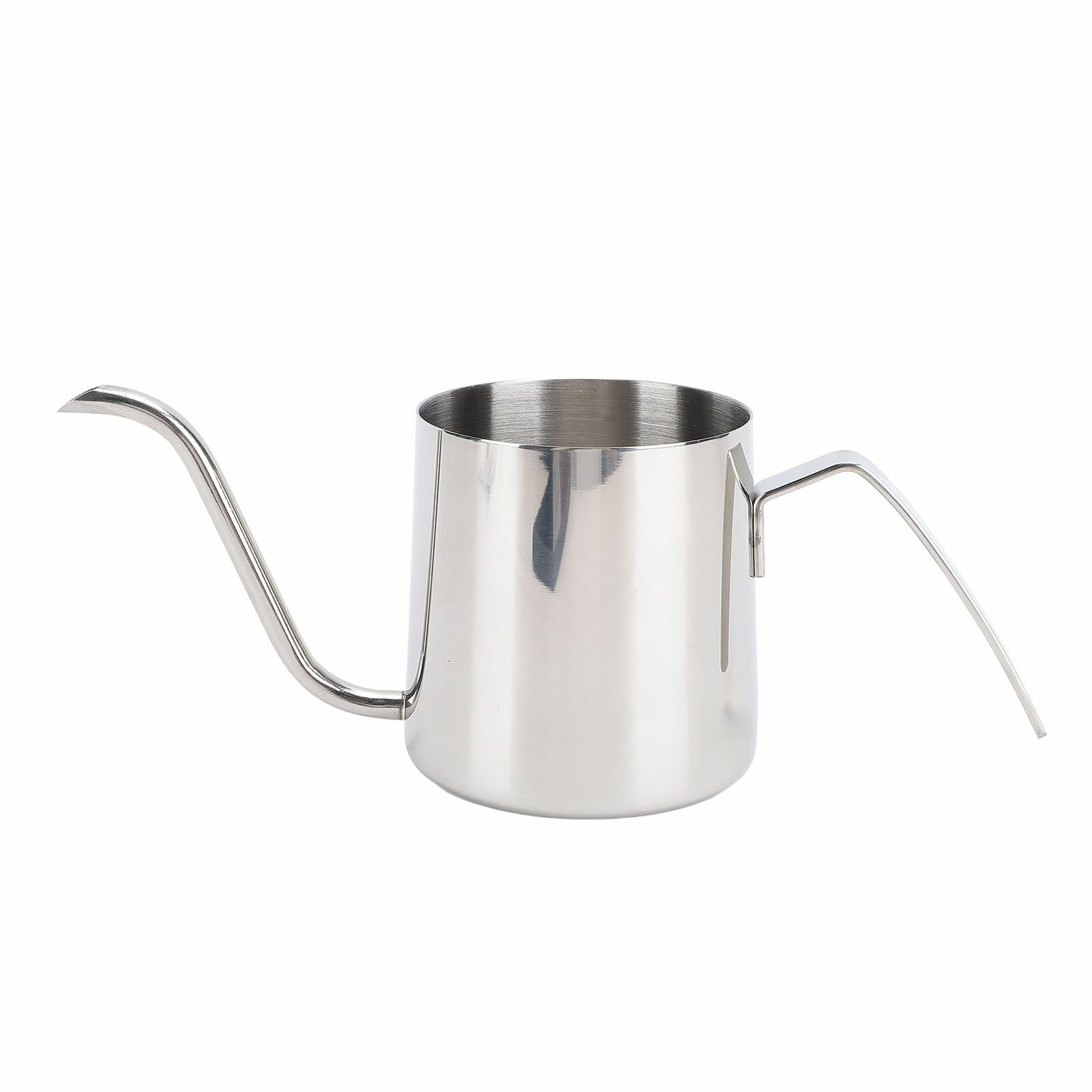 Чайник для заваривания кофе 240 мл SUS304 из нержавеющей стали с носиком-гусиной шеей, кофейник, капельная чашка для дома, кемпинга, путешествий