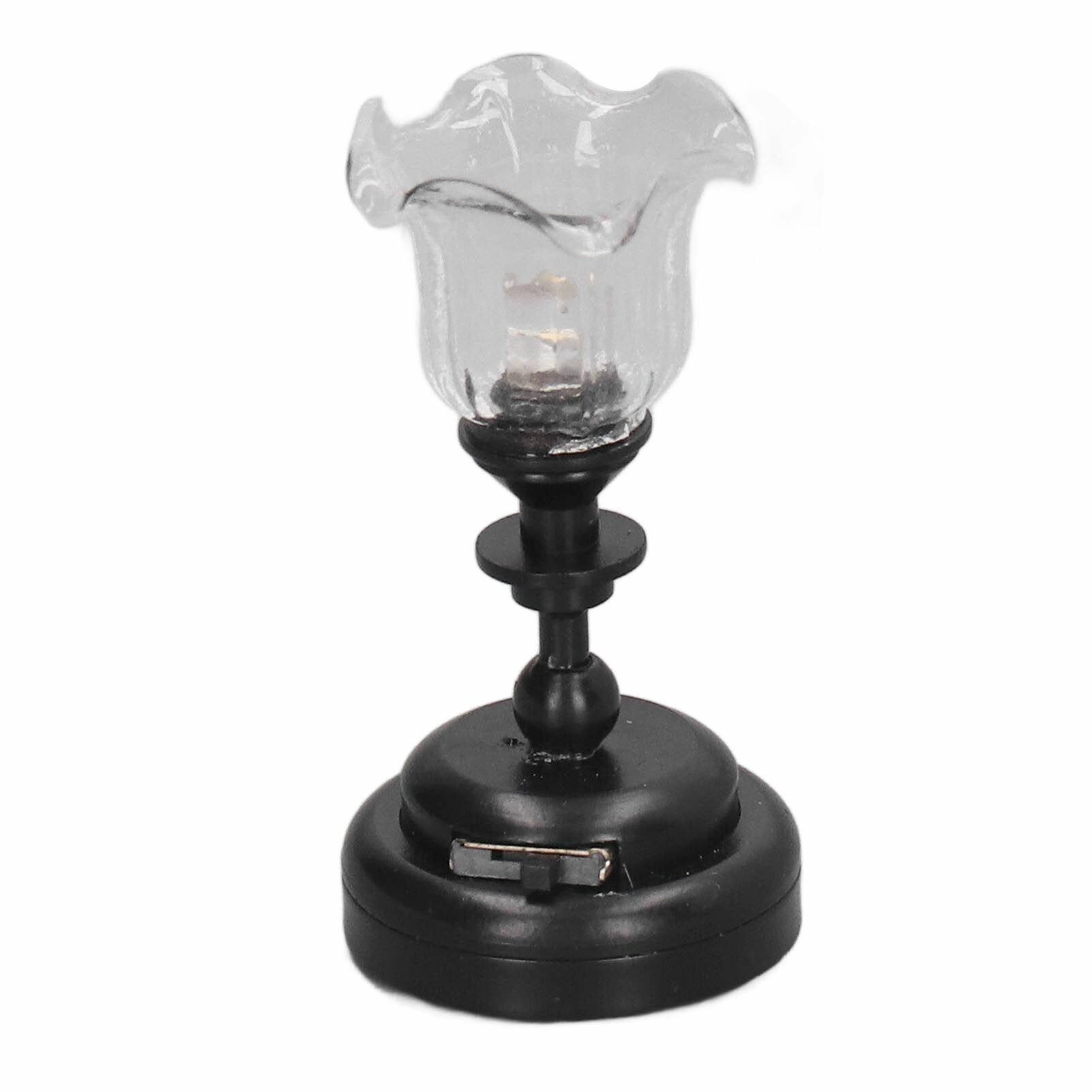 Миниатюрная потолочная лампа для кукольного домика 1/12, безопасная и экологически чистая, стеклянный абажур, подходит для различных комнат