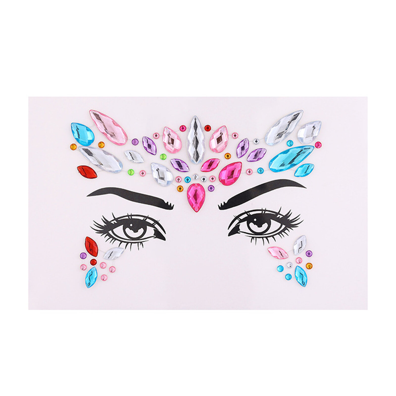 Декоративные наклейки для лица со стразами, наклейки для сценического макияжа, декоративные наклейки с кристаллами, аксессуары для макияжа глаз.