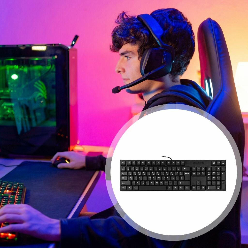 Проводная клавиатура MC689 на арабском и английском языках