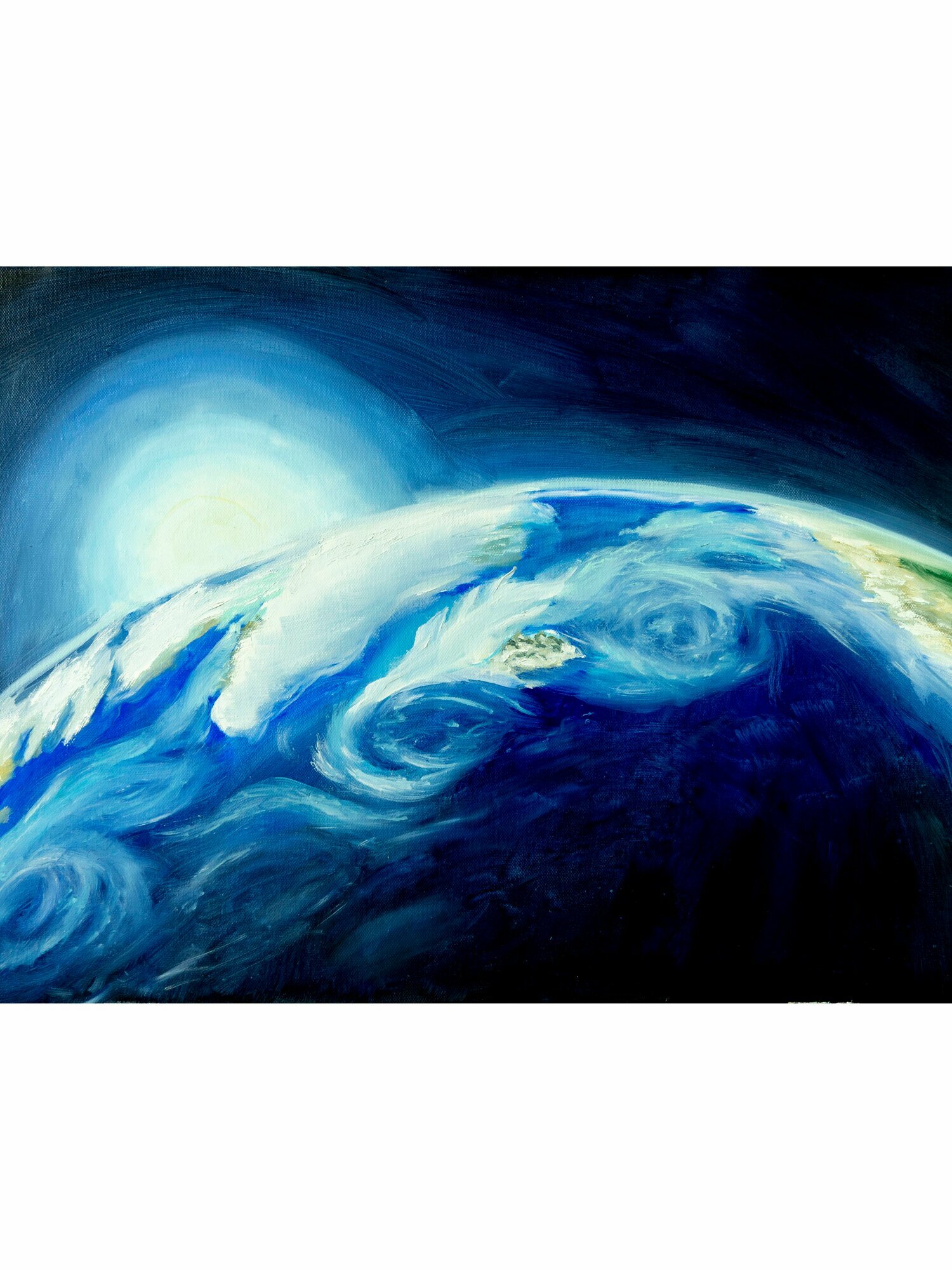 Картина маслом "Космос. Земля" 50х70