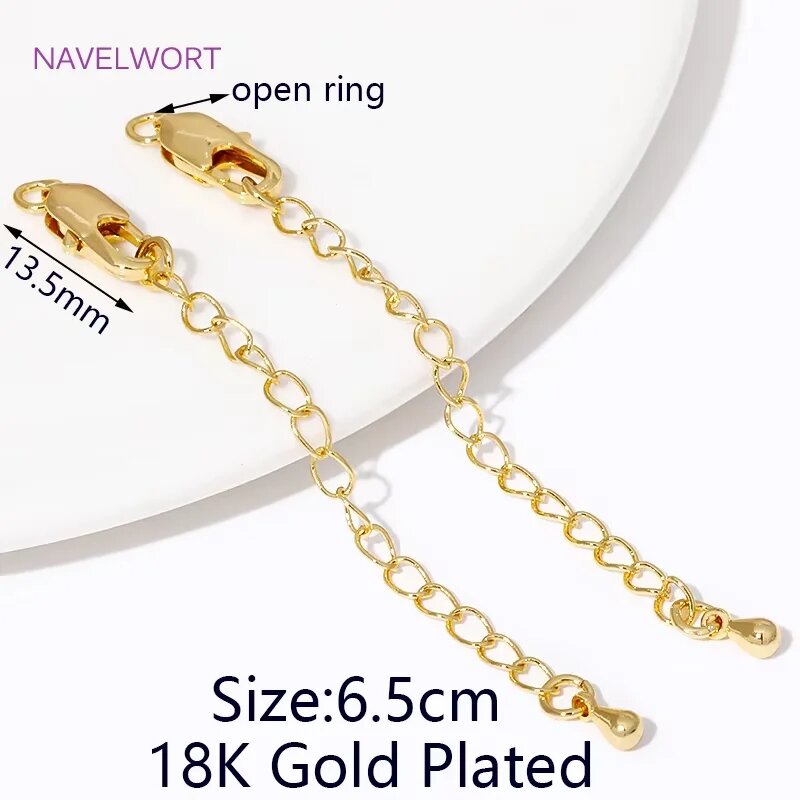 Золотая цепочка-удлинитель NAVELWORT 18K Gold Plated 6.5см