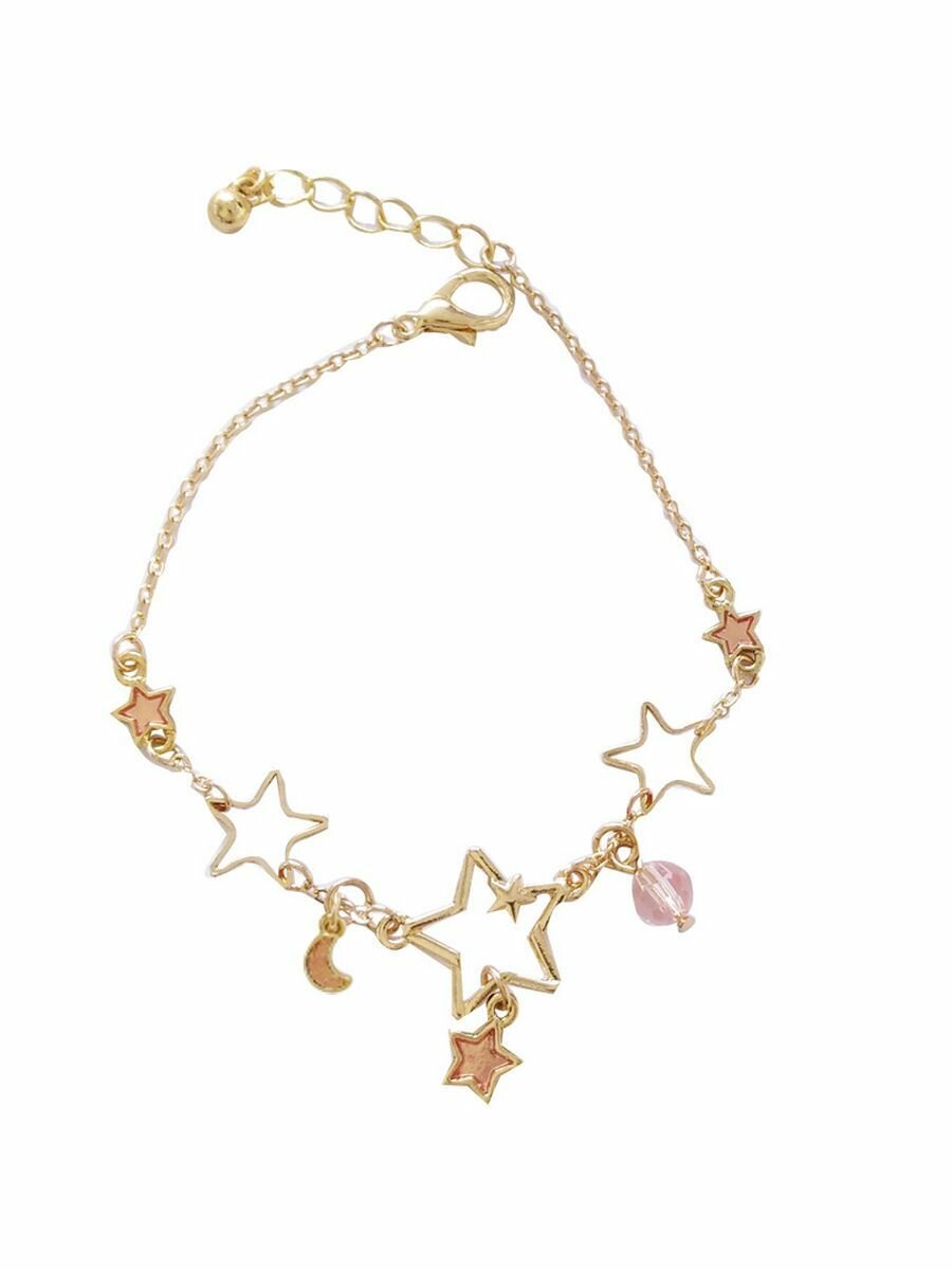 Браслет, металл, искусственный камень