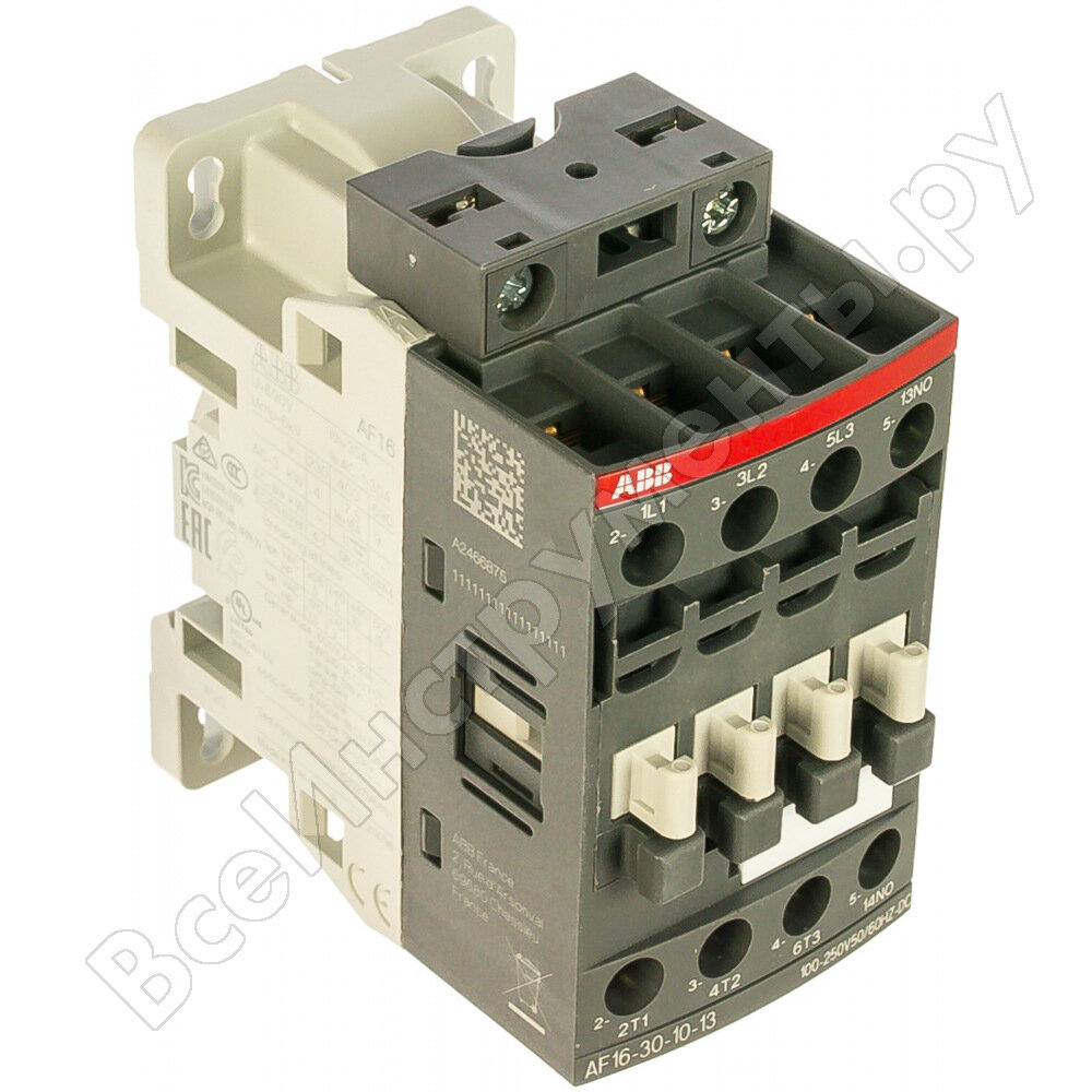 Контактор AF16-30-10-13 16А 100-250BAC/DC ABB 1SBL177001R1310 для соединения труб и трубопроводов