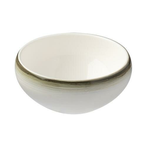 Салатник "Айсио", фарфор,1,125л, диаметр 180, высота 78мм, белый, серый