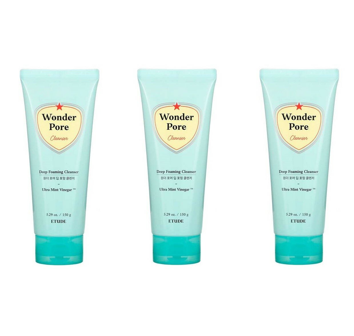 Пенка Etude Wonder Pore Cleanser ,150 гр, 3 шт