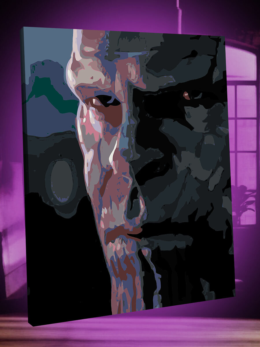 Картина по номерам " Танос Thanos Marvel " холст на подрамнике