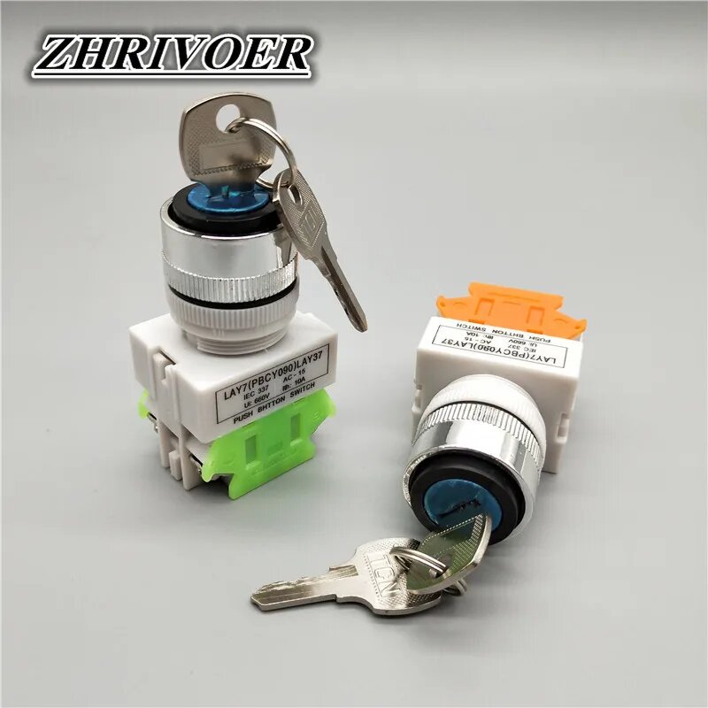 Поворотный переключатель ZHRIVOER зеленый 3 Position, Self-locking