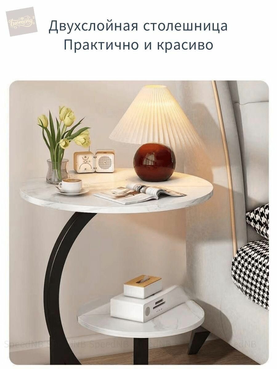 Приставной столик, Столик прикроватный, лофт, для гостиной, спальни, детской, прихожей и балкона