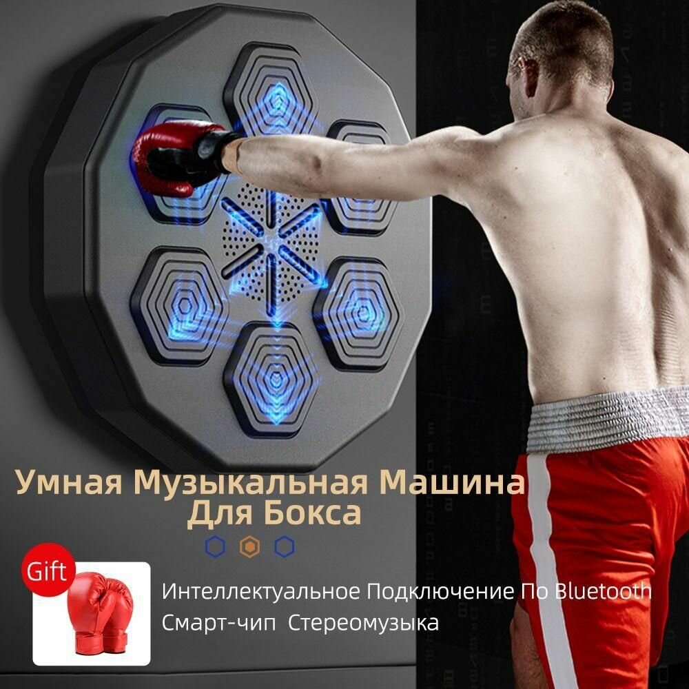 BOOSTER, Груша боксерская, Музыкальная боксерская мишень, bluetooth, черный
