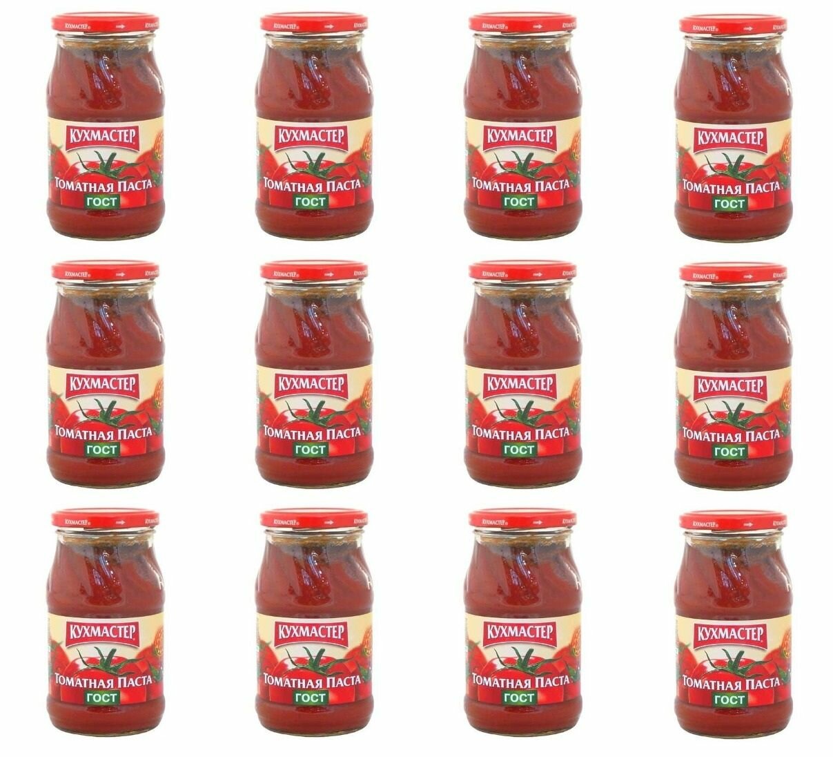 Кухмастер Паста томатная, 370 г, 12 шт в коробке