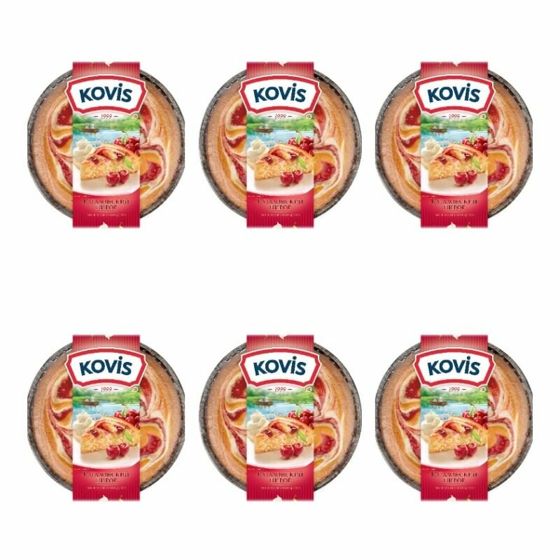Kovis Каталонский пирог Вишня со сливочной начинкой, 400 г, 6 шт