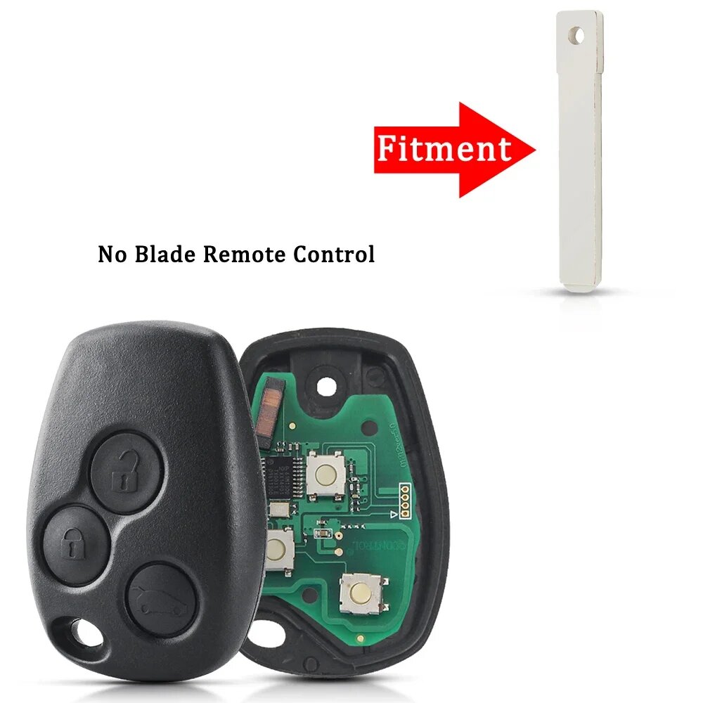 KEYYOU 3 кнопки дистанционный Автомобильный ключ No Blade Key1, 433Mhz PCF7946 Chip